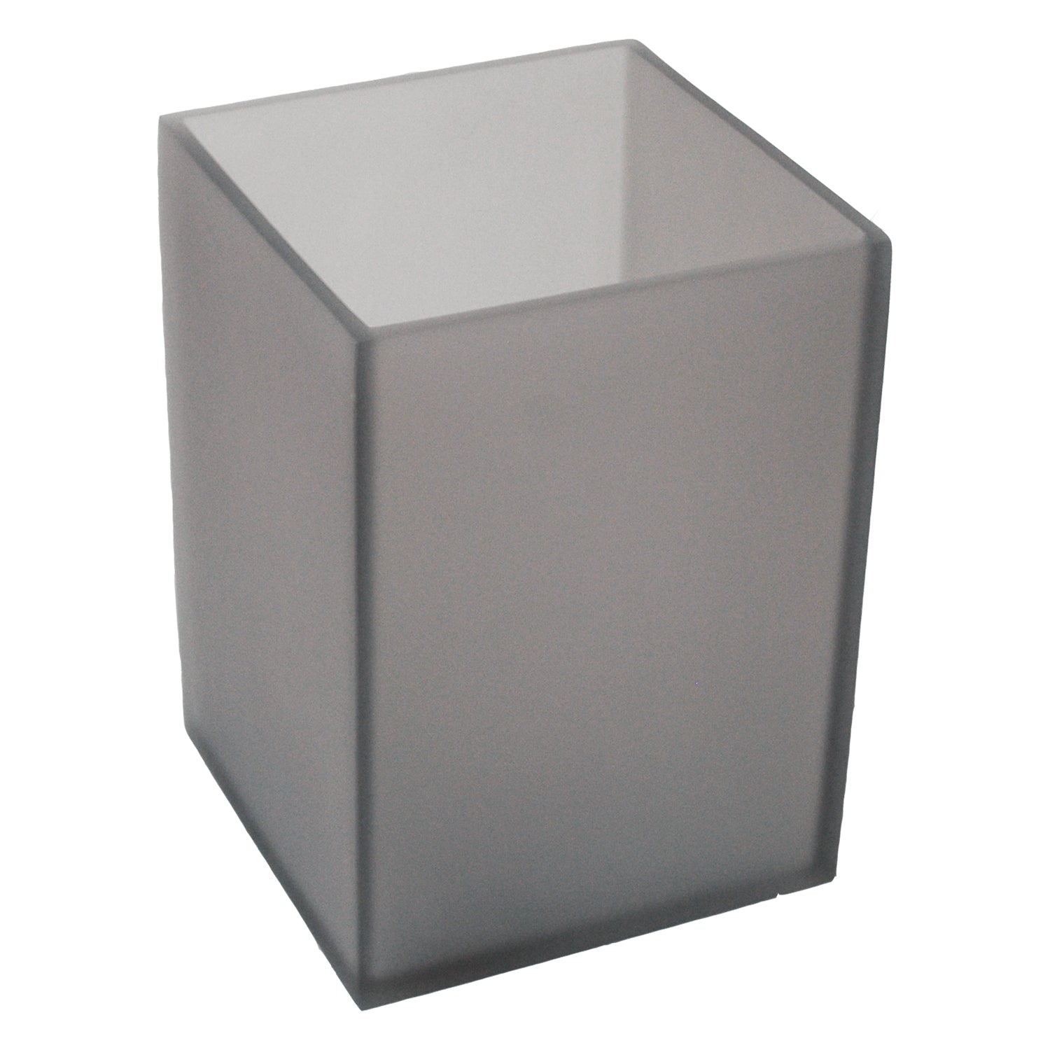 Gray Frost Ghost 8qt Square Wastebasket | Erwyn Products